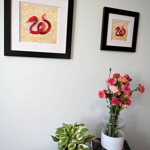 Snake Zodiac Animal Artwork, Lunar New Year Cutouts, Paper Art Print - Etsy