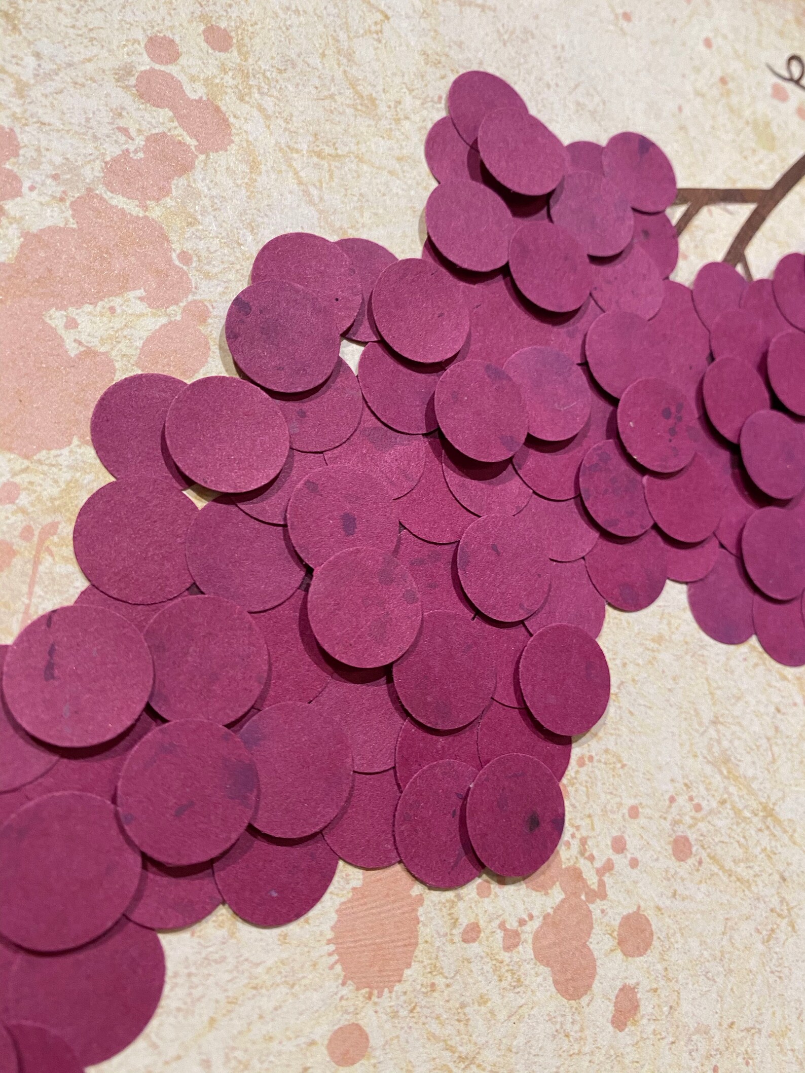 Grape Cutout Illustration Handmade Kitchen Decor Original - Etsy UK