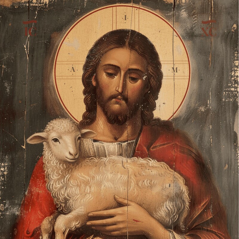 Christ Good Shepherd Icon - Etsy