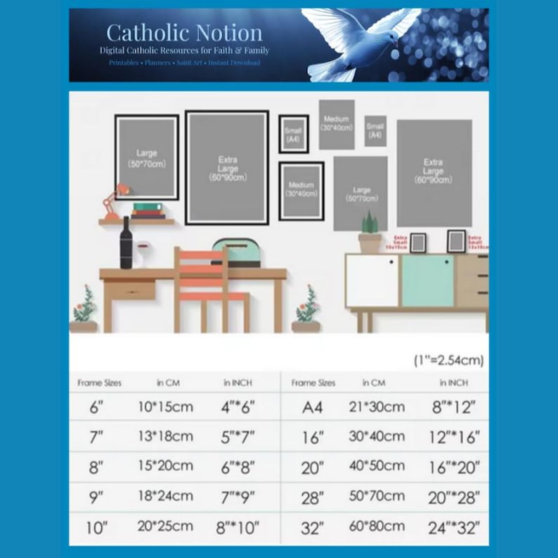 Saint Joseph Catholic Art Print: Religious Decor (digital Download, 300 ...