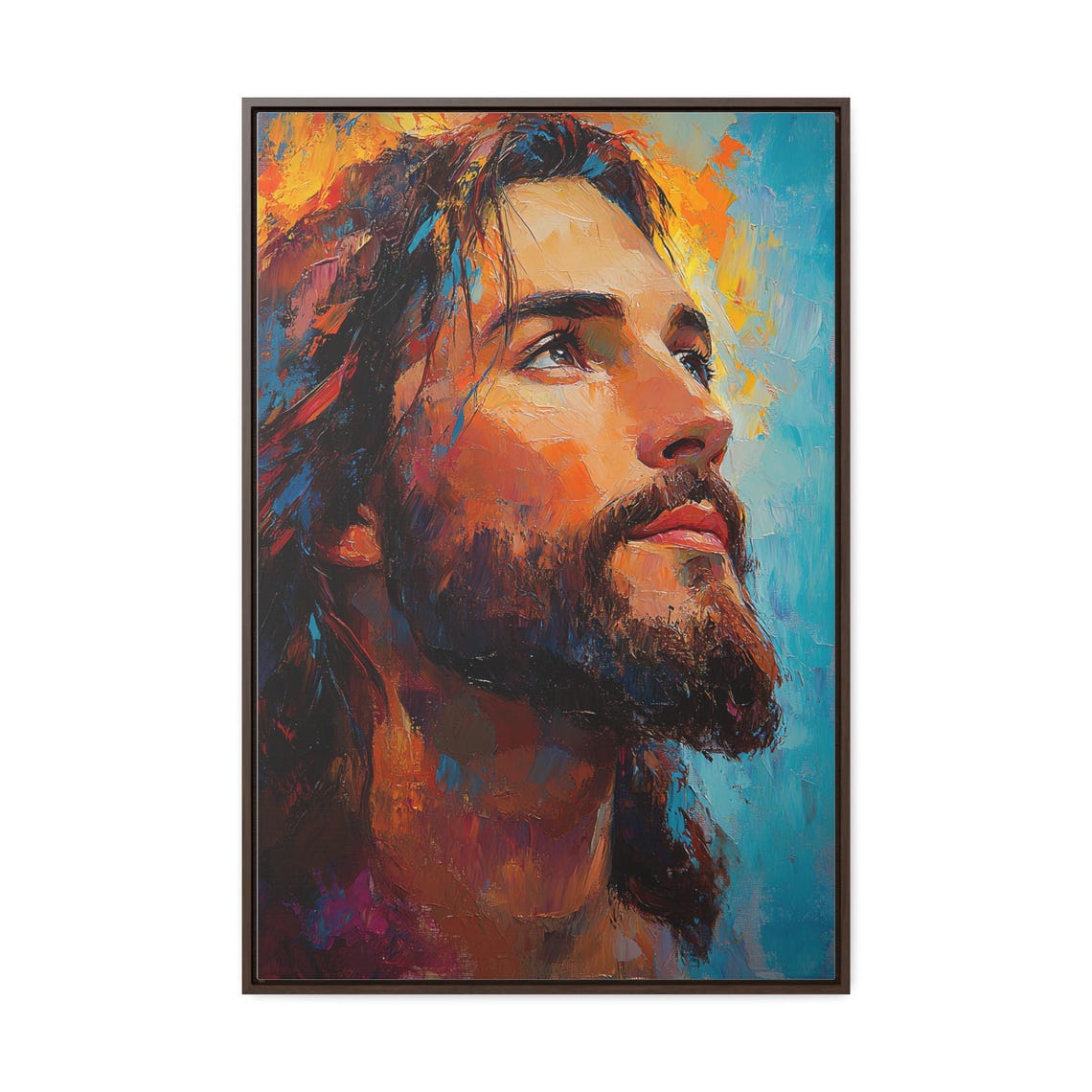 Jesus Christ Portrait: Modern Christian Art, Vibrant PNG (digital ...