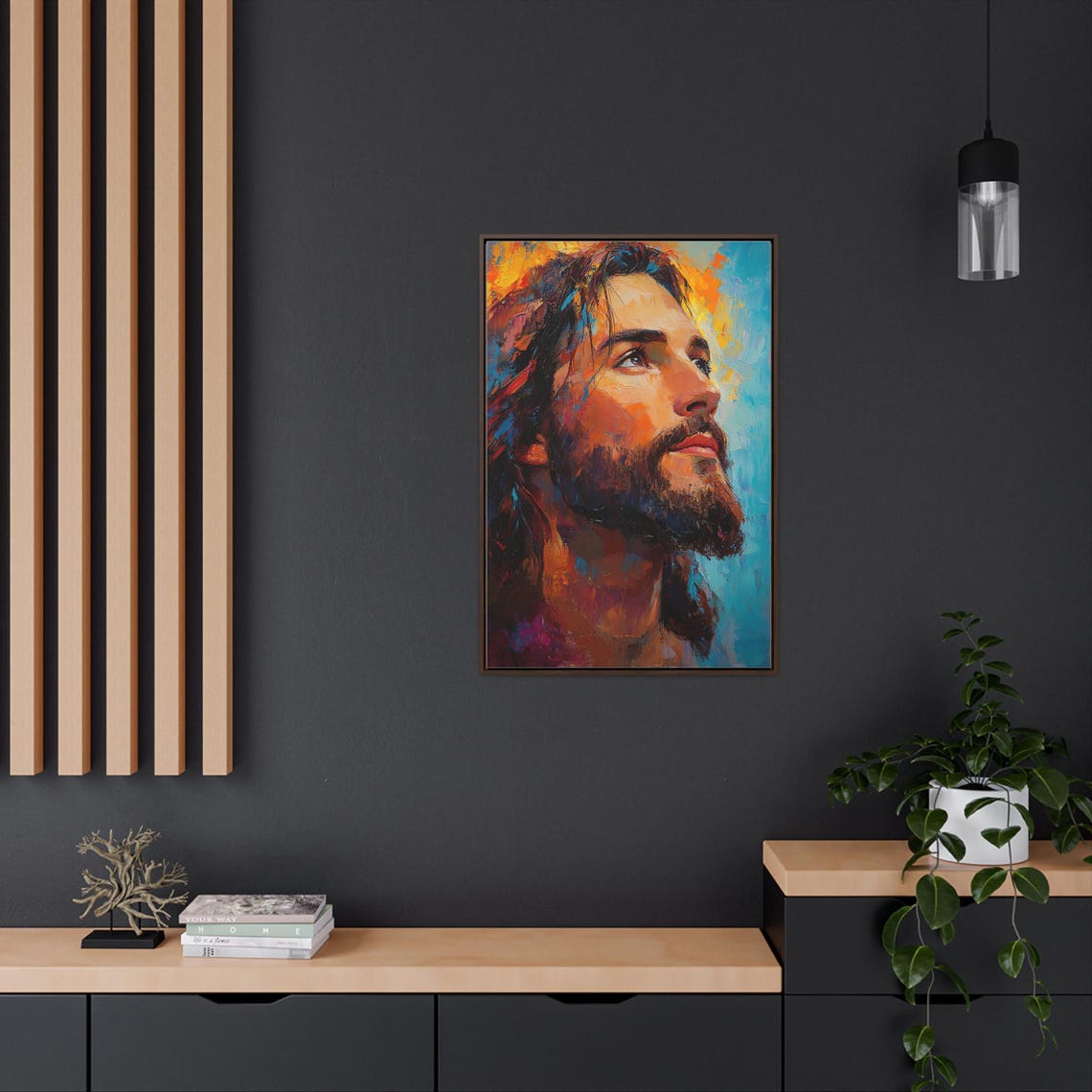 Jesus Christ Portrait: Modern Christian Art, Vibrant PNG (digital ...