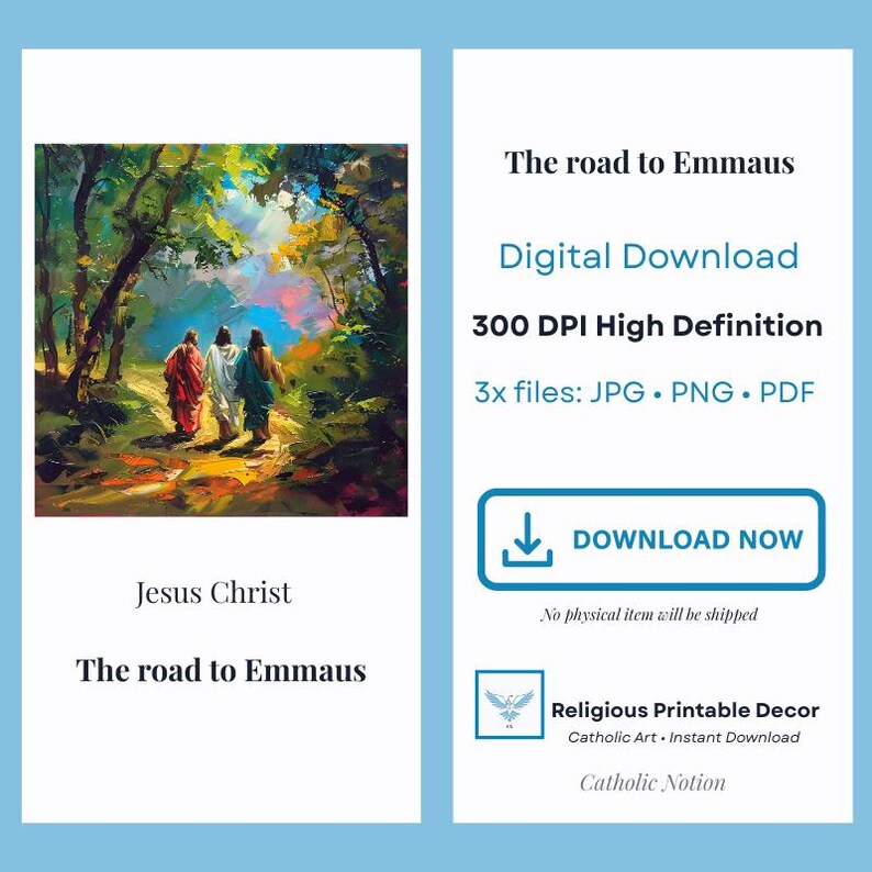 Jesus on the Road to Emmaus | High Definition Instant Download ...