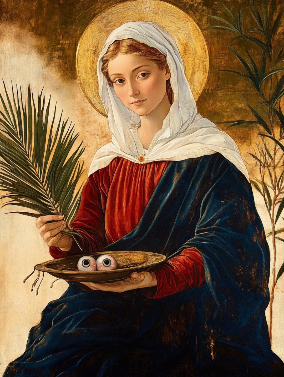 Saint Lucy | Catholic Art | Digital Oil Painting | Christian Artwork - Etsy