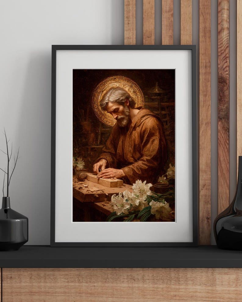 Saint Joseph Digital Download | Catholic Wall Art 300 DPI | Printable ...