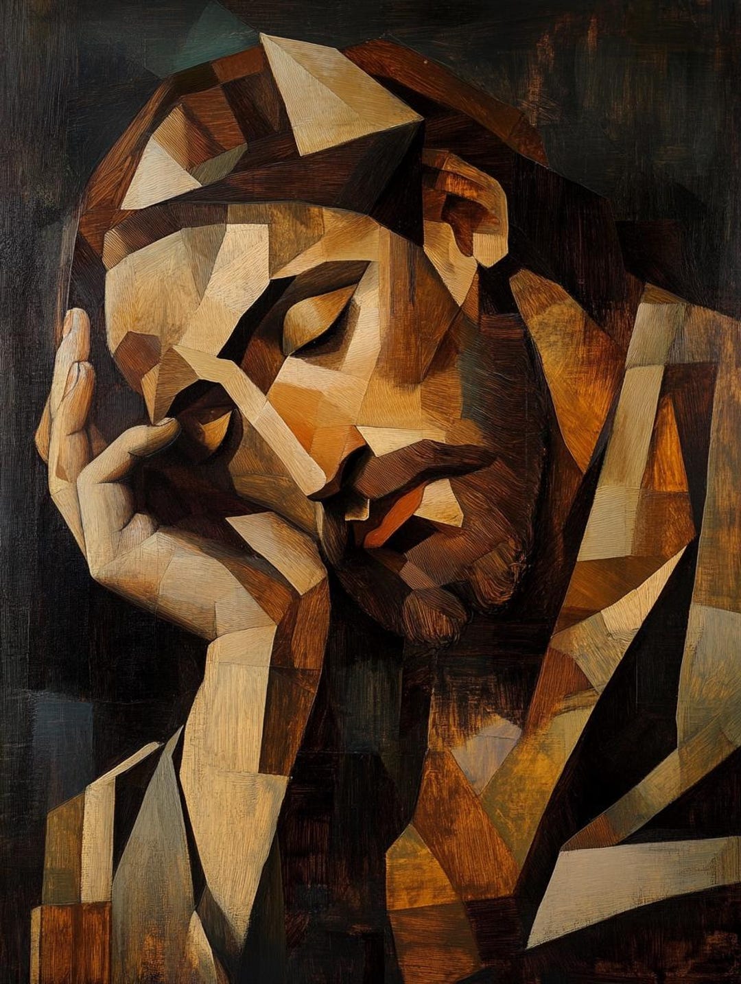 Jesus Agony in the Garden Cubism High Def Image Instant Download Jesus ...