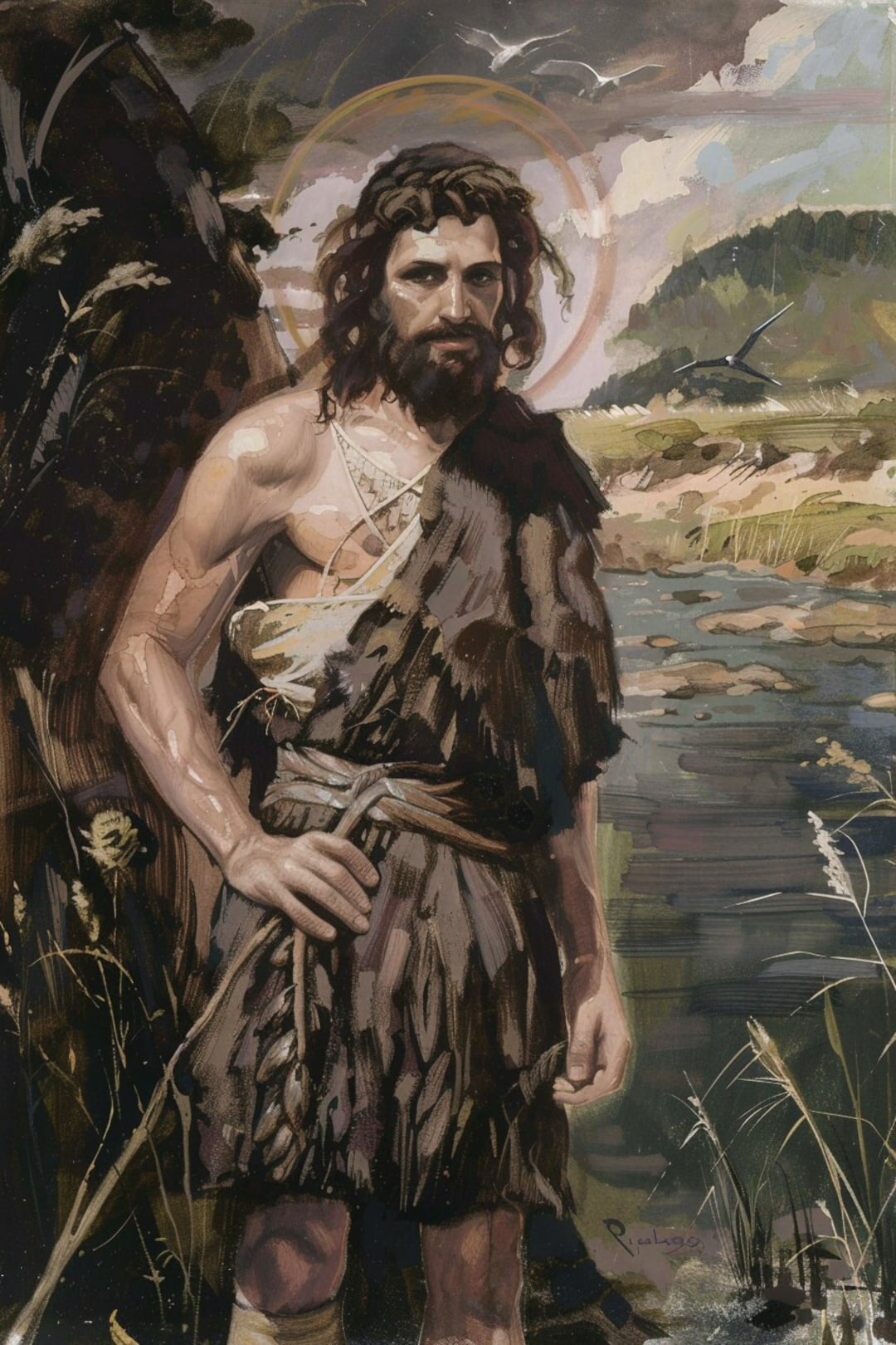 Saint John the Baptist Digital Art High Definition Instant Download ...