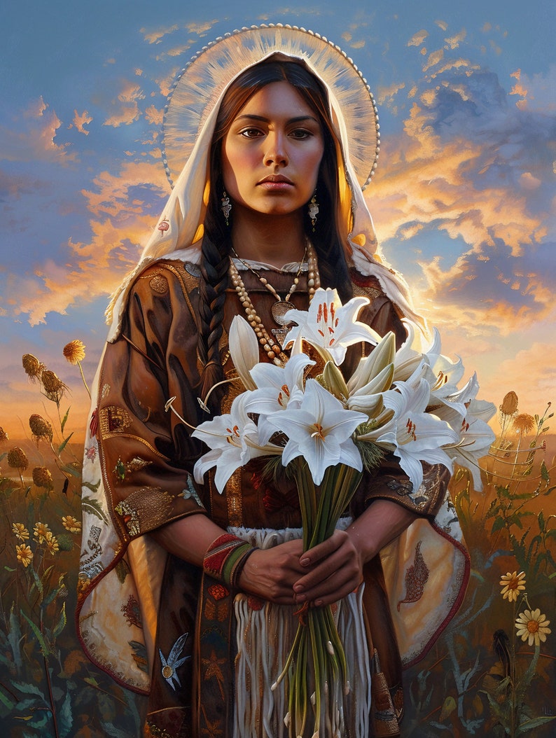 Saint Kateri Tekakwitha - Catholic Art | Digital Product Instant ...