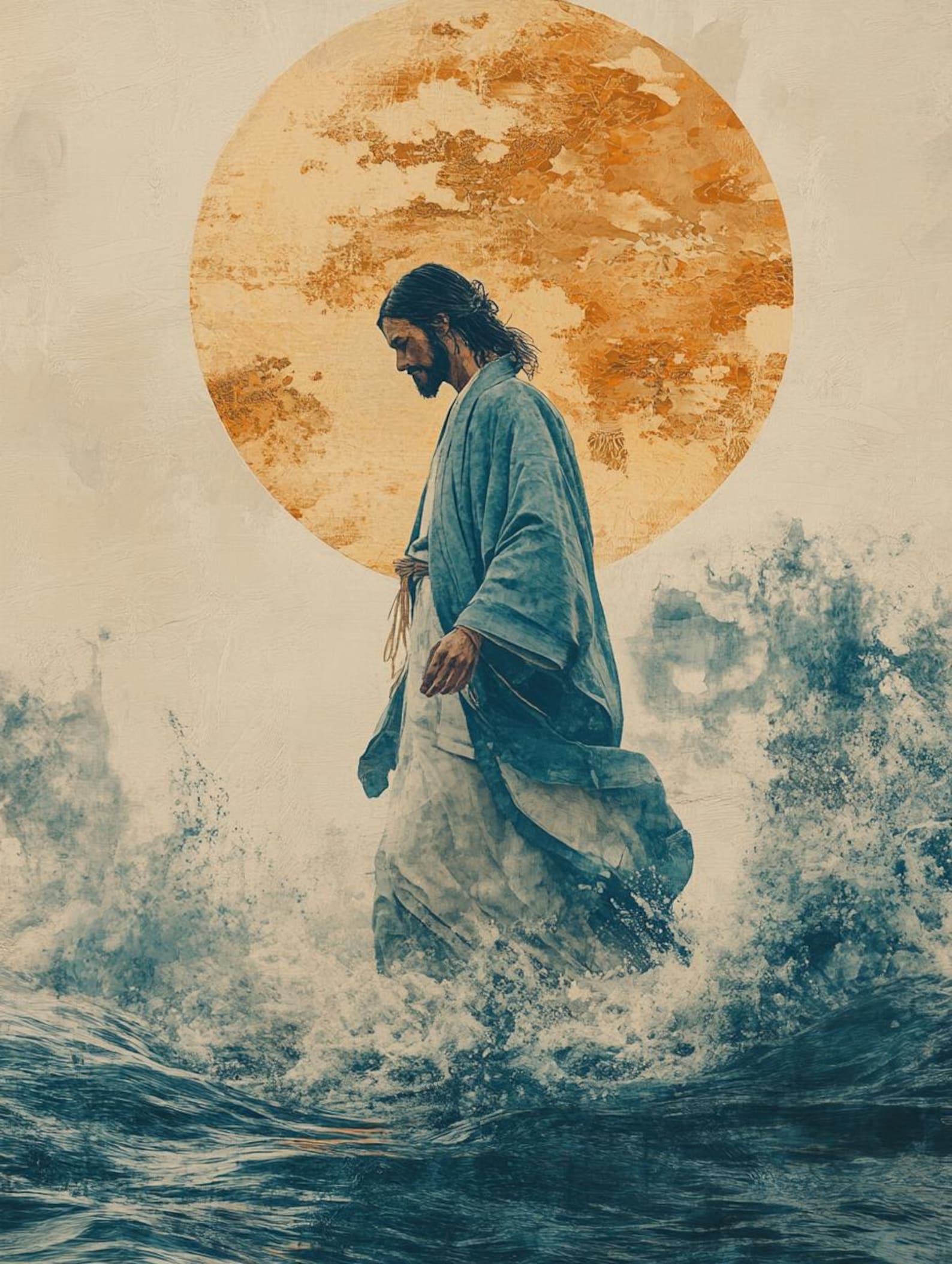 Jesus Art - "he Commanded the Winds and the Waters" | High Definition ...