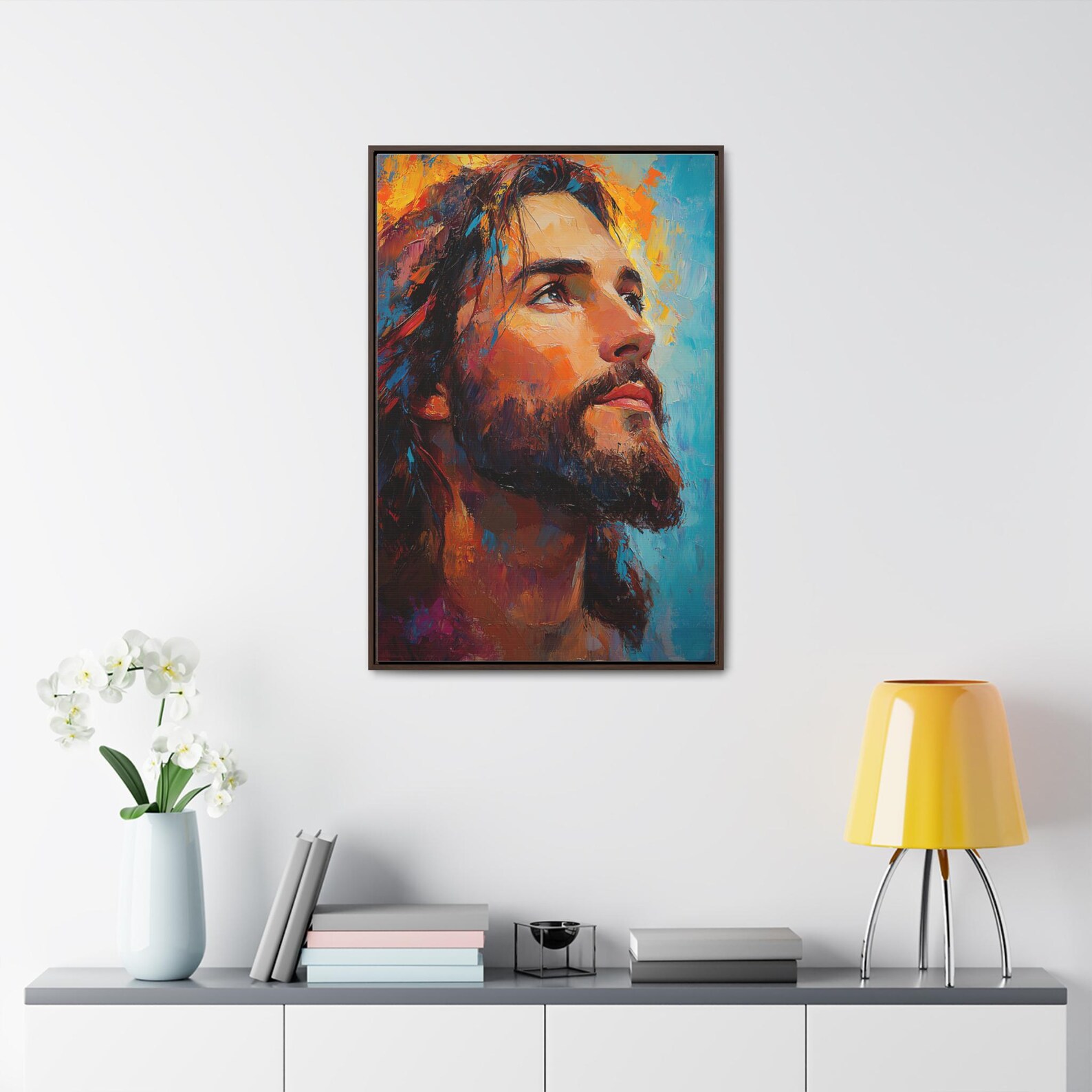 Jesus Christ Portrait: Modern Christian Art, Vibrant PNG (digital ...
