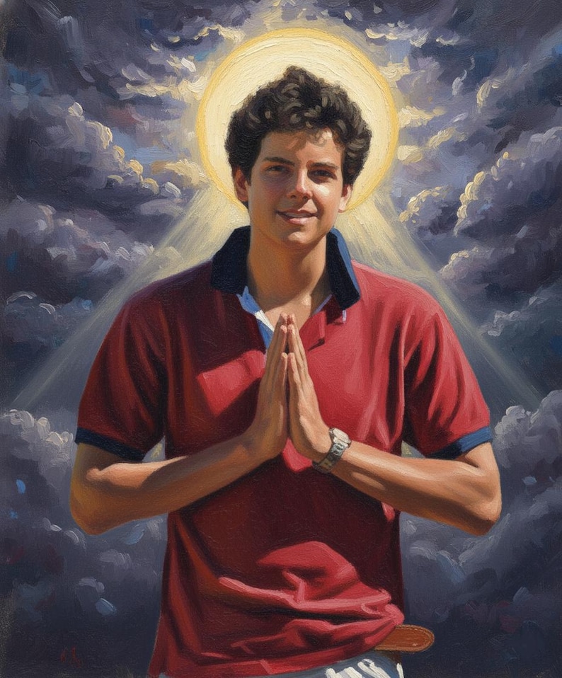 Saint Carlo Acutis | Catholic Art | Digital Oil Painting | Christian ...