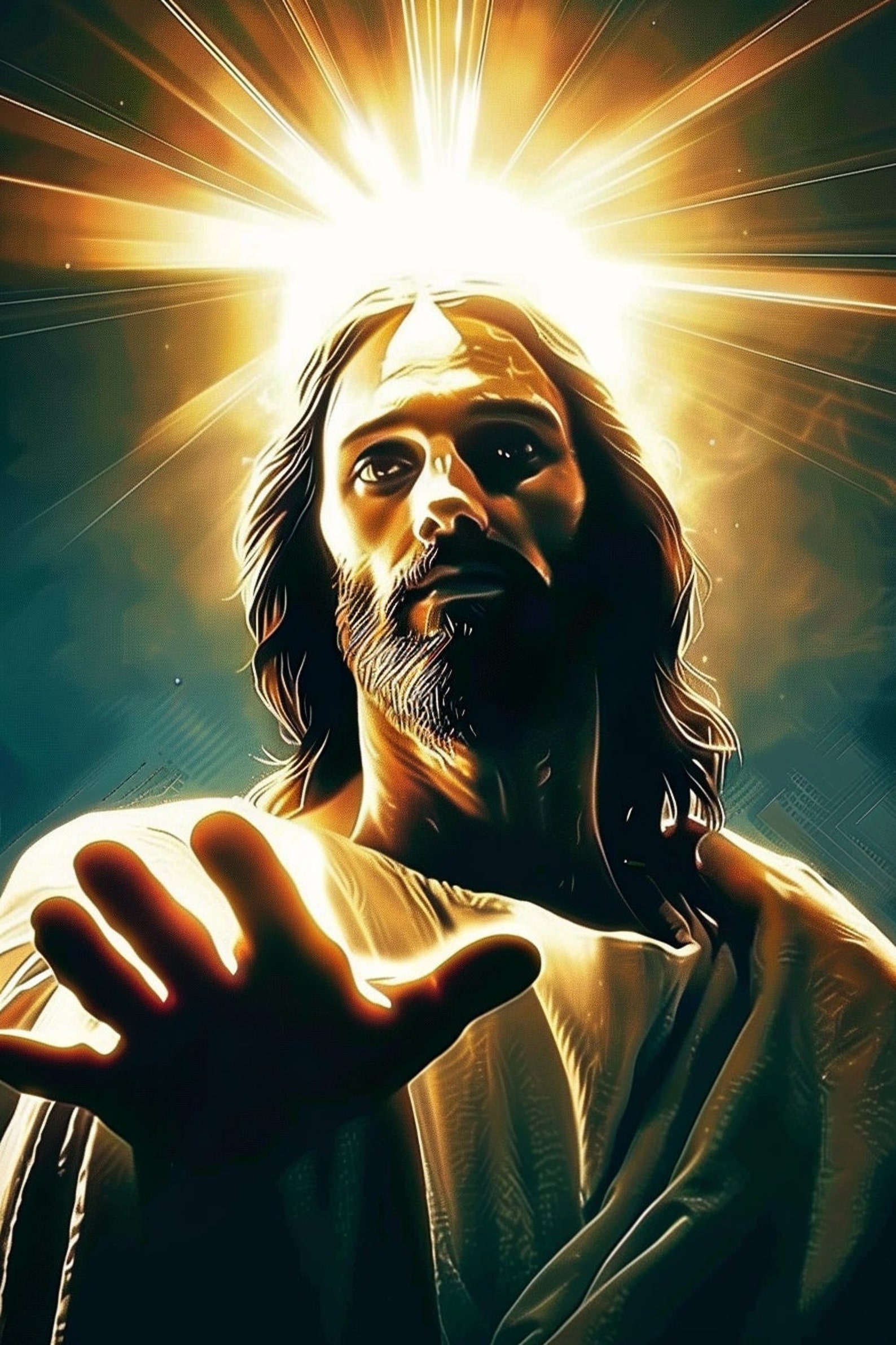 Jesus Lays His Hands 100% Original Digital Art High Def Image Instant ...