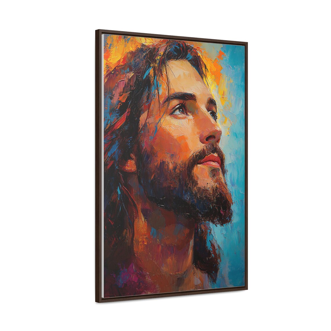 Jesus Christ Portrait: Modern Christian Art, Vibrant PNG (digital ...