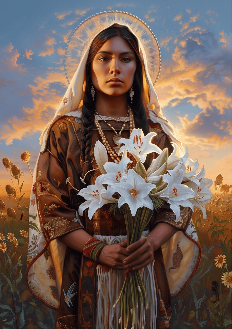 Saint Kateri Tekakwitha Art: Catholic Wall Decor (JPG PNG PDF Digital ...