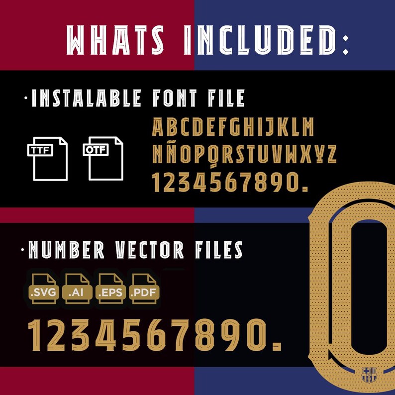 Barcelona FC Champions League Font 2024-2025 | Barça Custom Letters ...