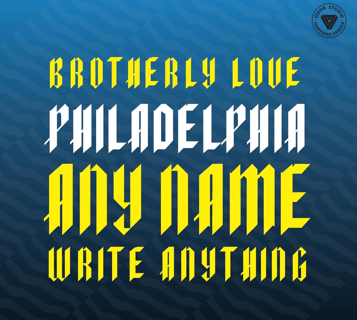 Phillies City Connect Font | Baseball Philadelphia Chest Font. | Philly ...