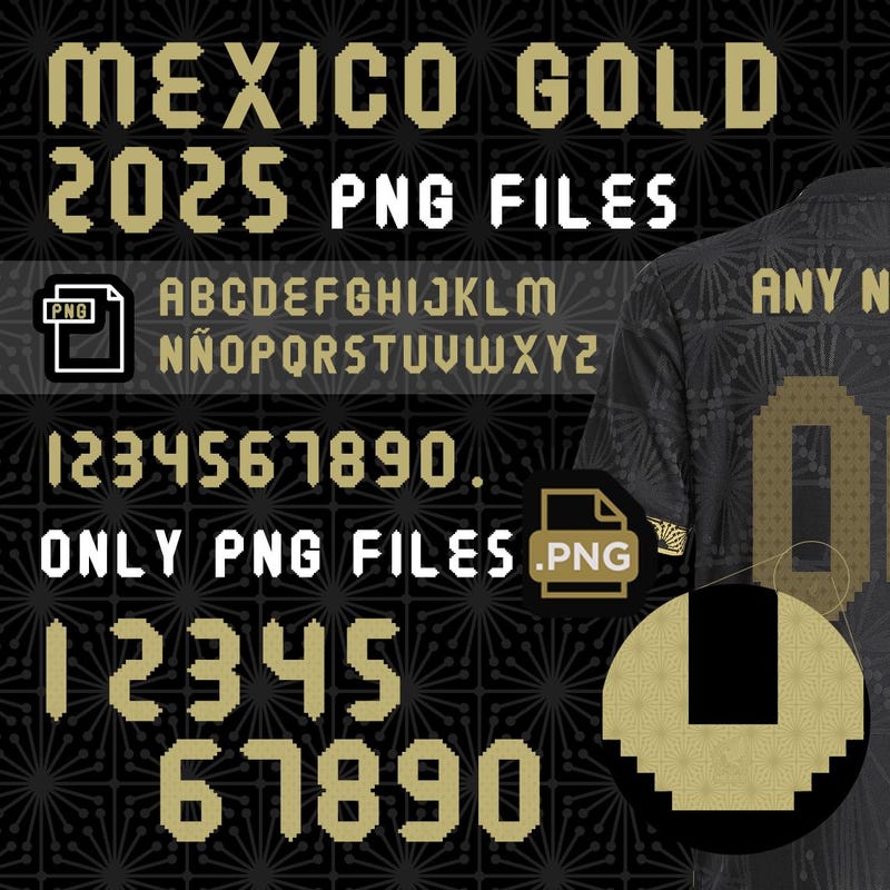 Jersey Font Black Png - Etsy