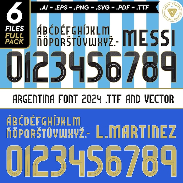 Messi Jersey Font - Etsy