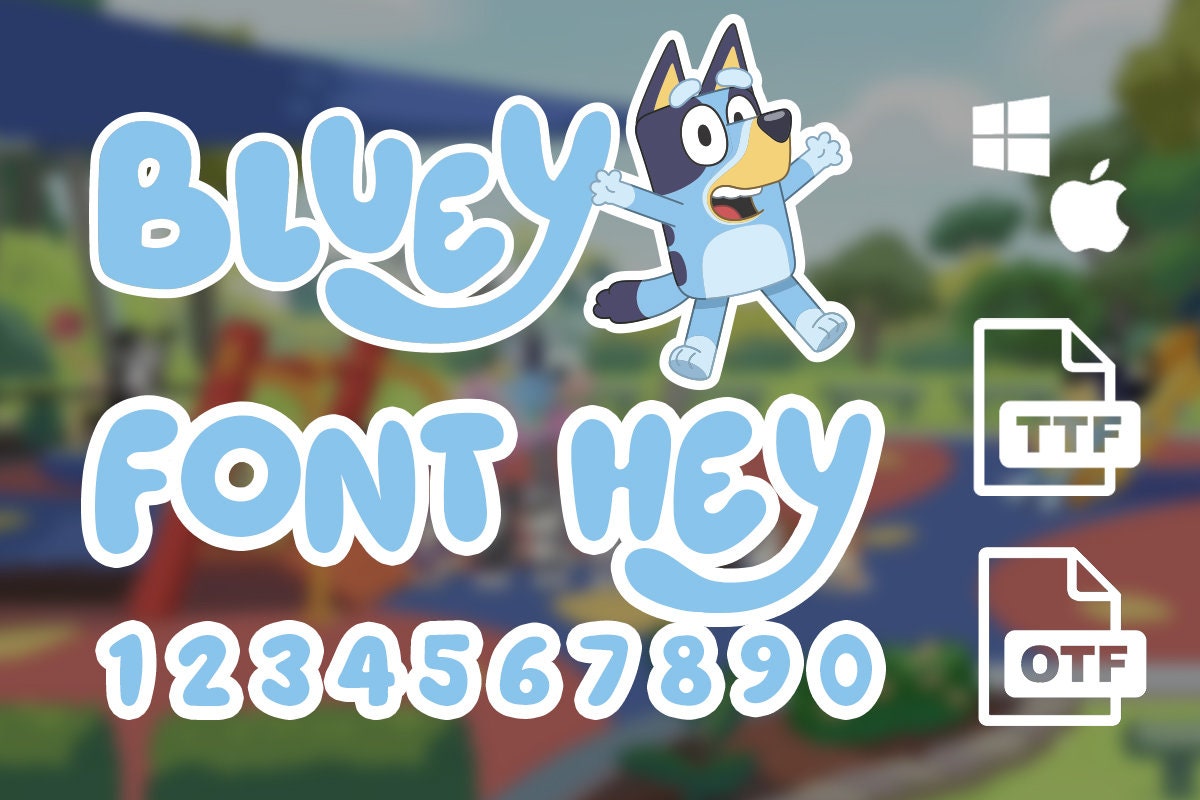 Bluey Font Typography .ttf .otf Kids Children Type Bluey Font A to Z ...