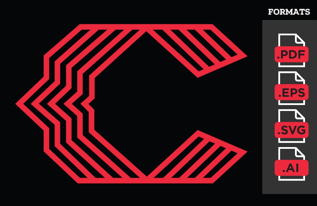 C for City Connect - Cincinnati Vector File .eps .pdf . Svg .ai - Etsy