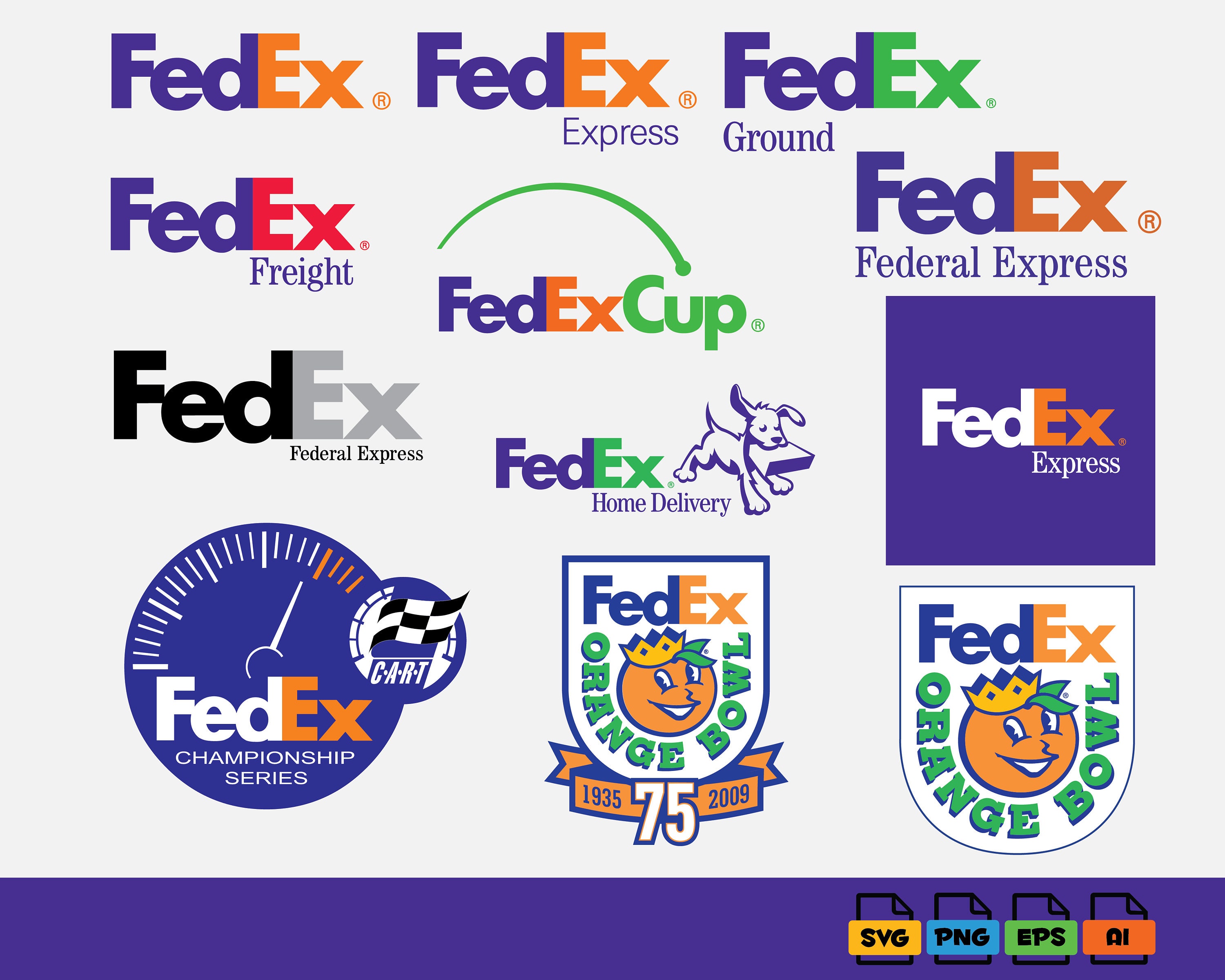 Fedex Logos SVG and PNG Files High Resolution Images - Etsy