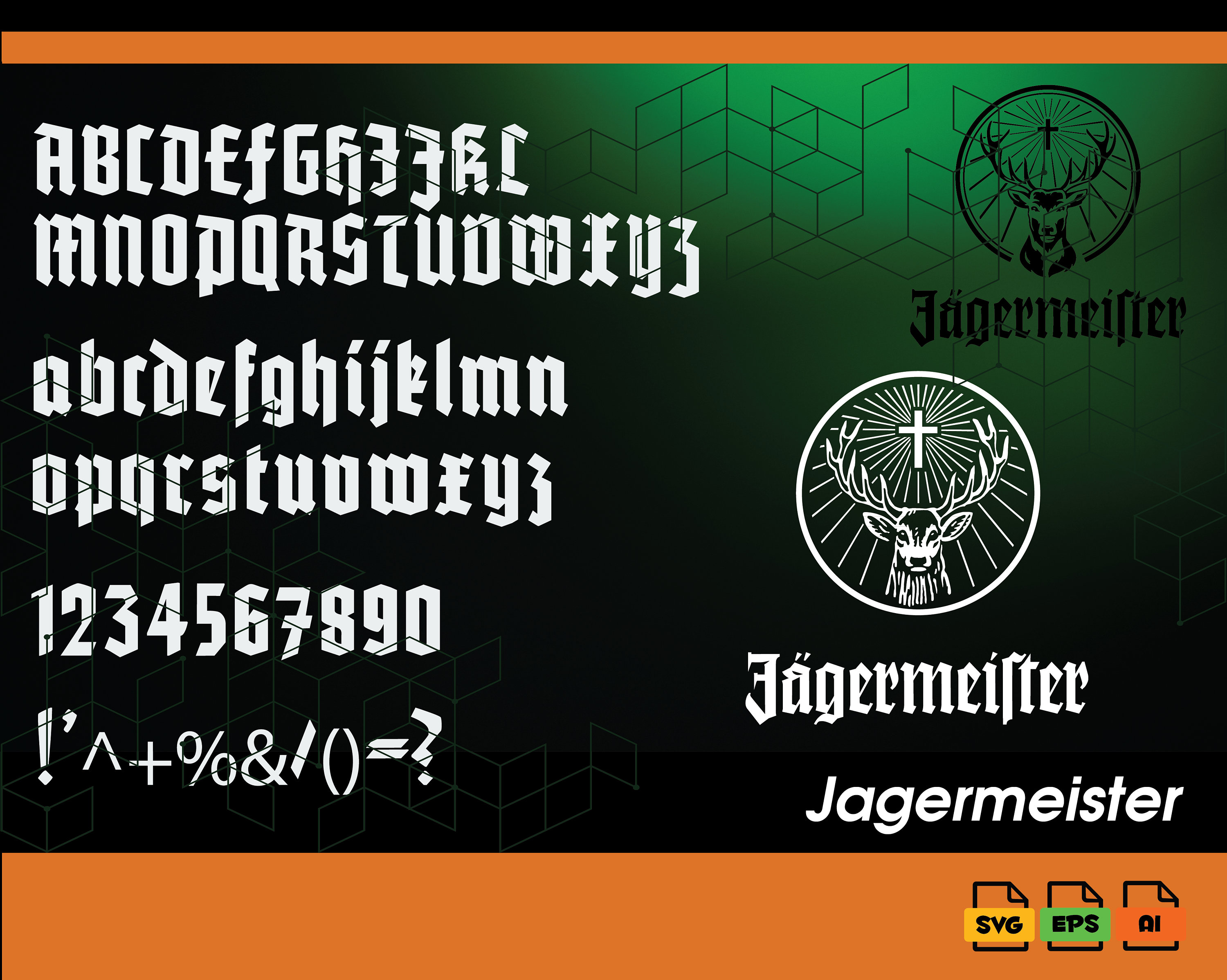 Jagermeister SVG Logos Font File Letters as SVG High Resolution Images ...