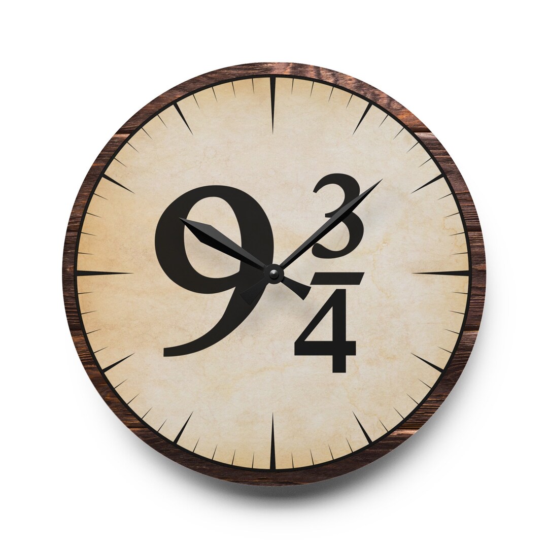 Wooden Potter Clock, Wooden Wall Clock Unique, Wizard Clock, Custom ...