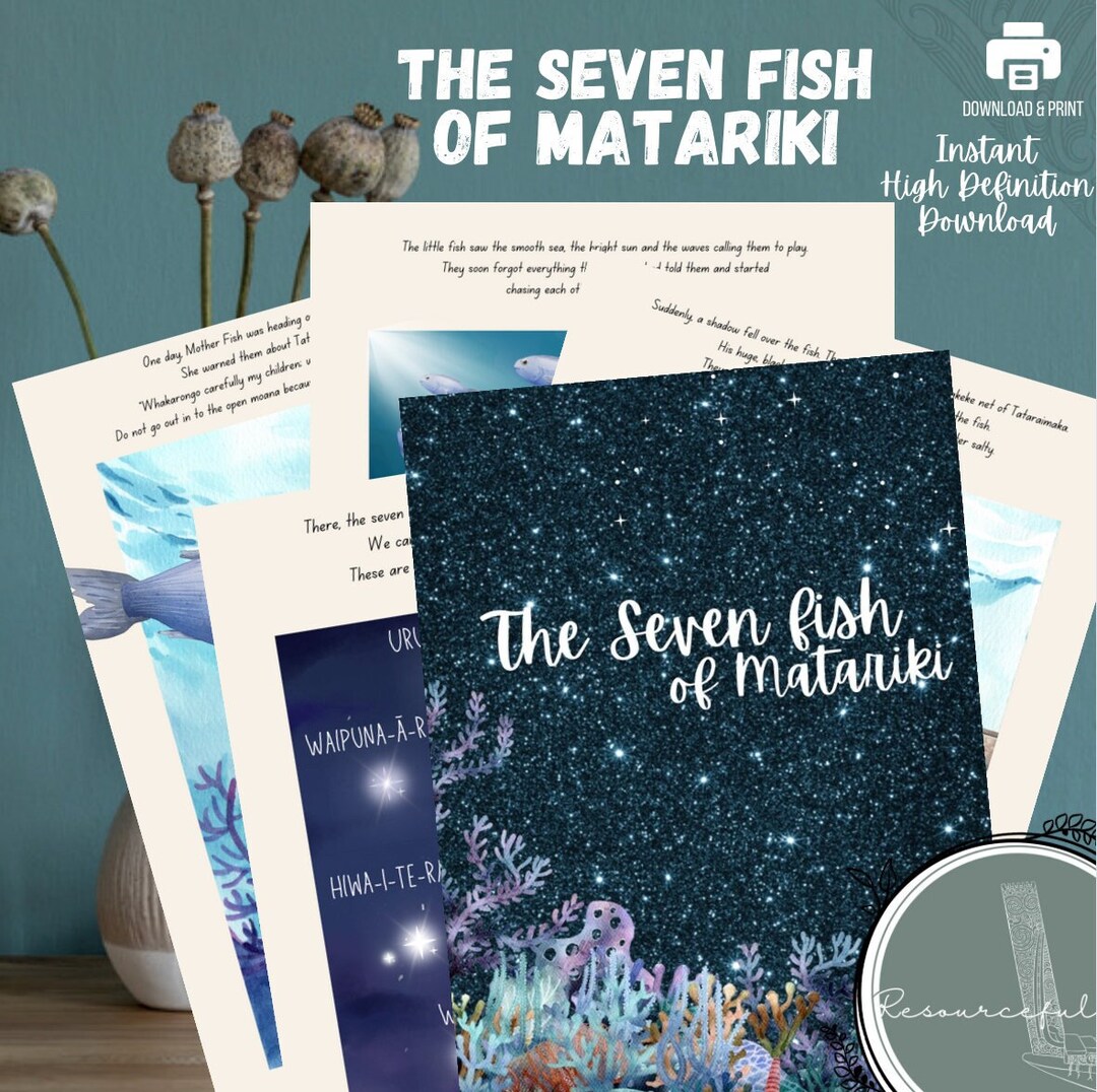 The Seven Fish of Matariki Board Story Preschool Teacher Resource ...