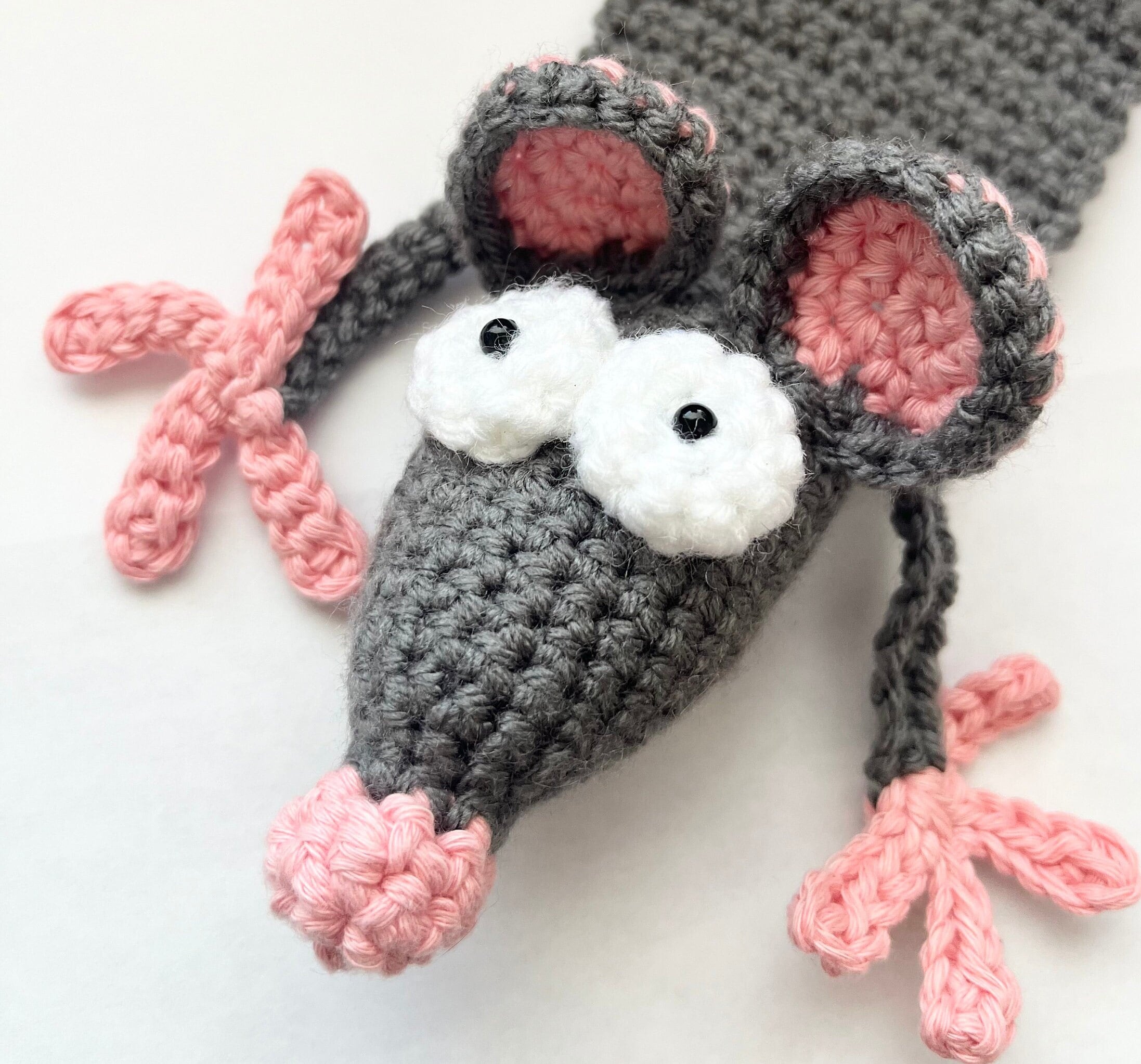 Squished Rat Bookmark | Crochet Rat | Crochet Bookmark | Handmade ...