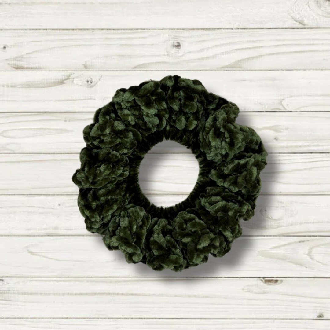 Singular Luxurious Crochet Velvet Hair Scrunchie - Super Greens Juicy ...