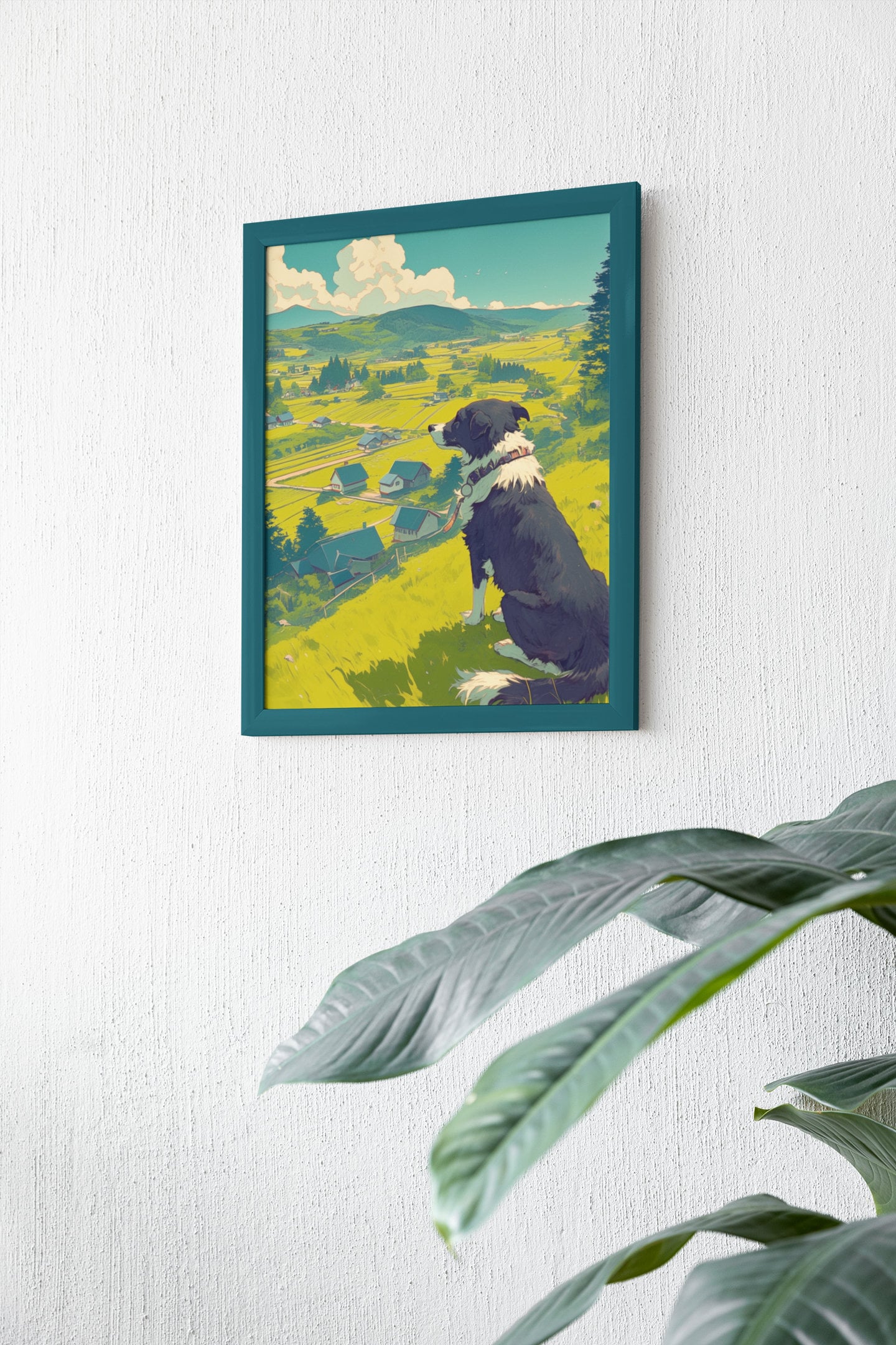 Anime Border Collie Print, Border Collie Wall Art, Dog Wall Art ...