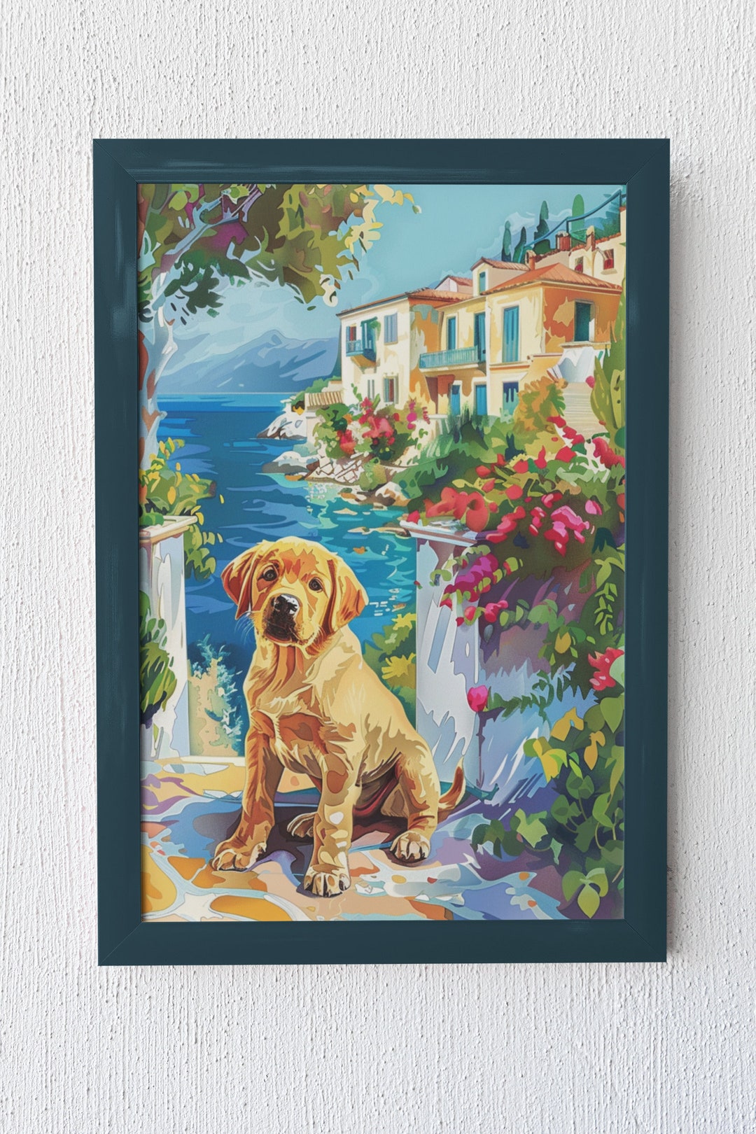 Mediterranean Golden Labrador Print for Golden Lab Moms, Golden ...