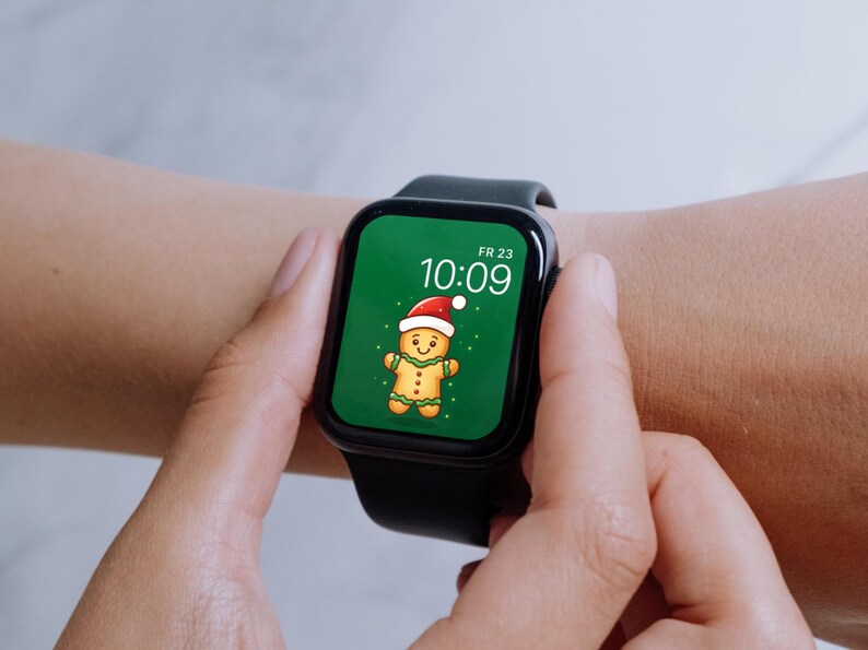 Gingerbread Man Apple Watch Face for Christmas | Cute Holiday Watch ...