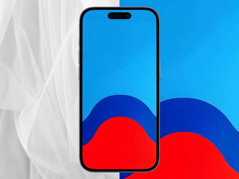Phone Wallpaper Bold Red & Blue Abstract iPhone Wallpaper Minimalist ...