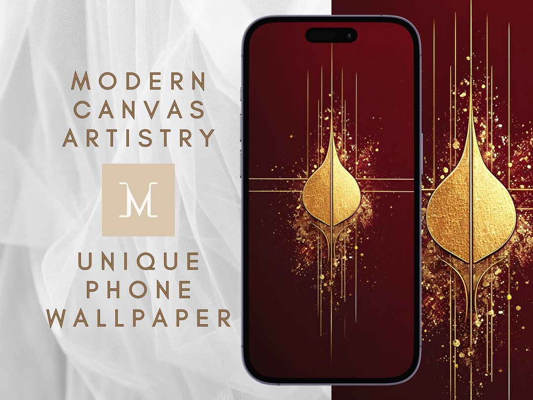 Phone Wallpaper Luxurious Gold Starburst Phone Deep Burgundy Background ...