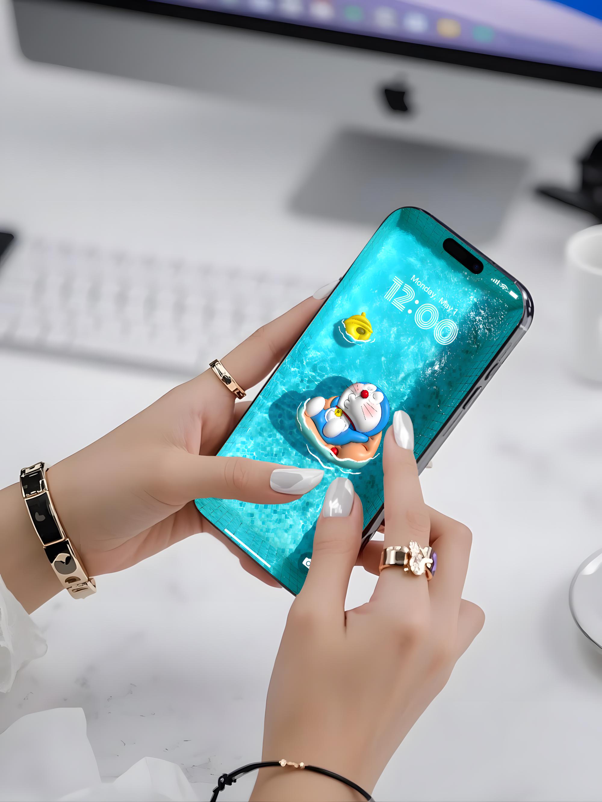 Doraemon 3D Effect Summer Pool iPhone & Android Wallpaper 10K Ultra HD ...