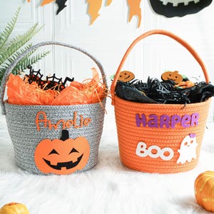 Personalized Halloween Basket, Halloween Basket With Name,trick or ...