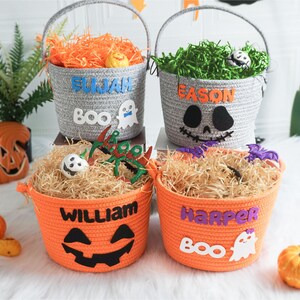 Personalized Halloween Basket, Halloween Basket With Name,trick or ...
