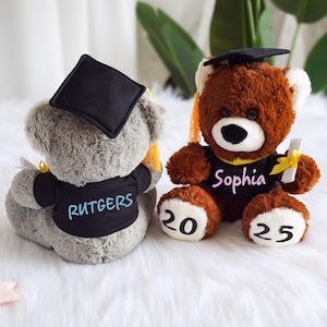 Custom Graduation Bear With Mortarboard,gifts for Graduates, Preschool ...