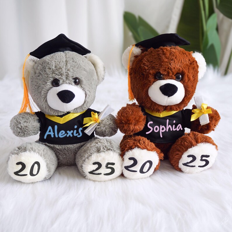 Custom Graduation Bear With Mortarboard,gifts for Graduates, Preschool ...
