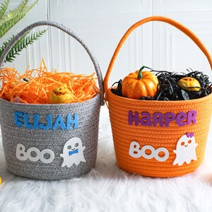 Personalized Halloween Basket, Halloween Basket With Name,trick or ...