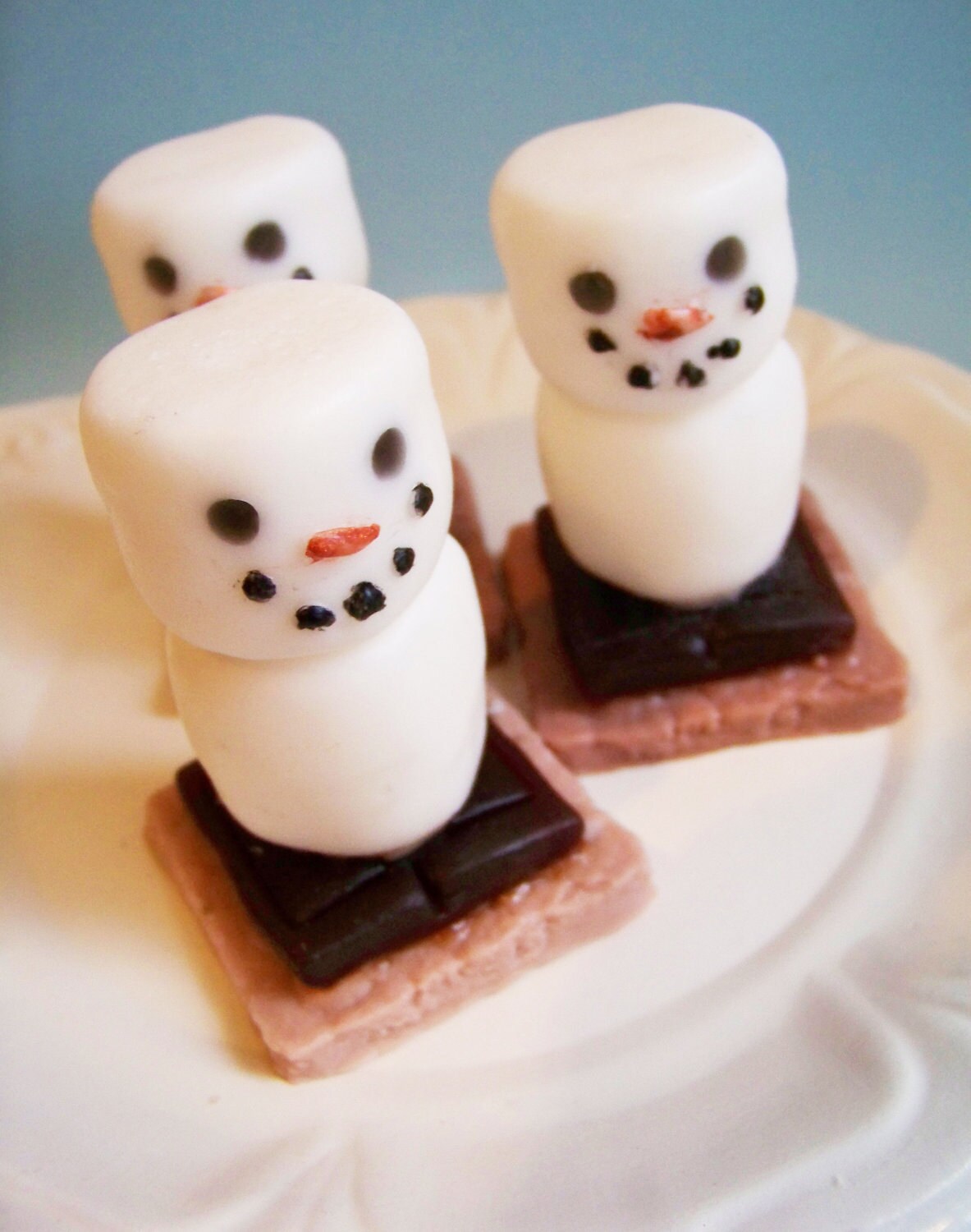 Snowman Soap Chocolate S'more Stocking Stuffer Campfire | Etsy