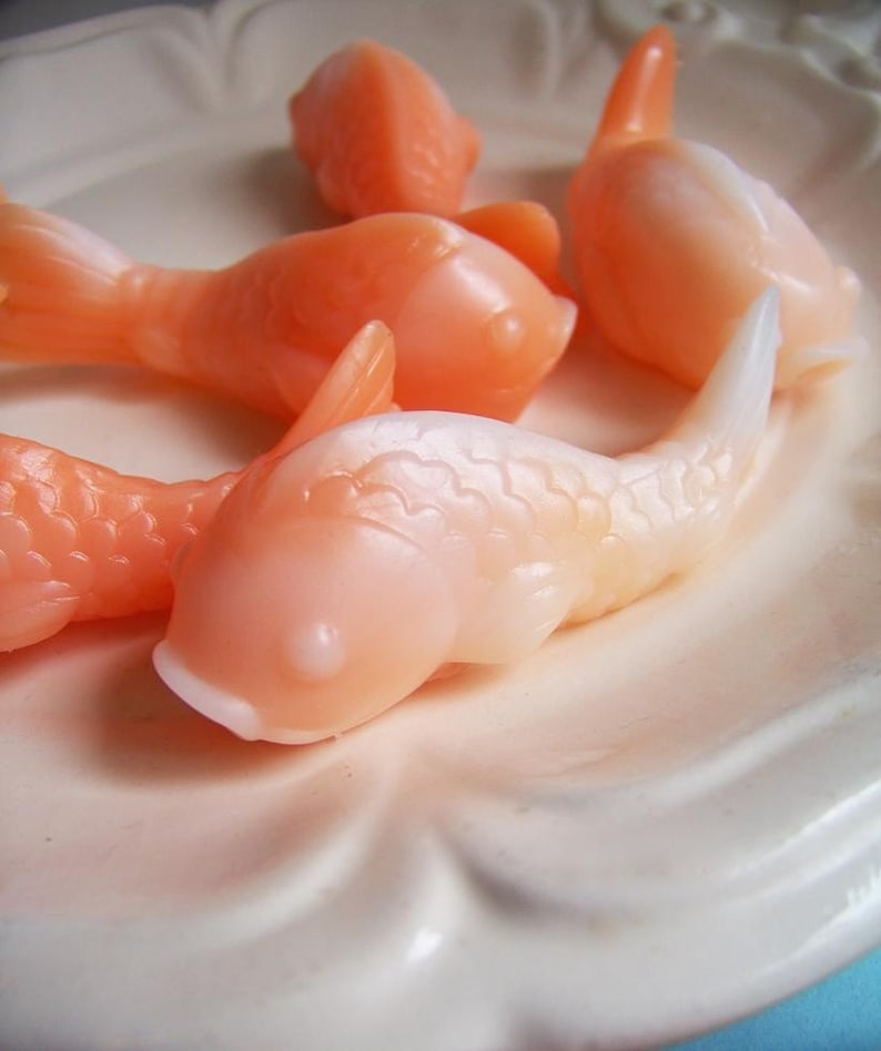 Koi Fish Soap Set: Moisturizing Orange Scent, Japanese Inspired Bath ...