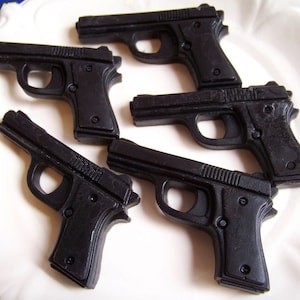 Gun Soap Black Cherry Set: Soap Gun, Handgun Soap, Gift for Him, Pistol ...