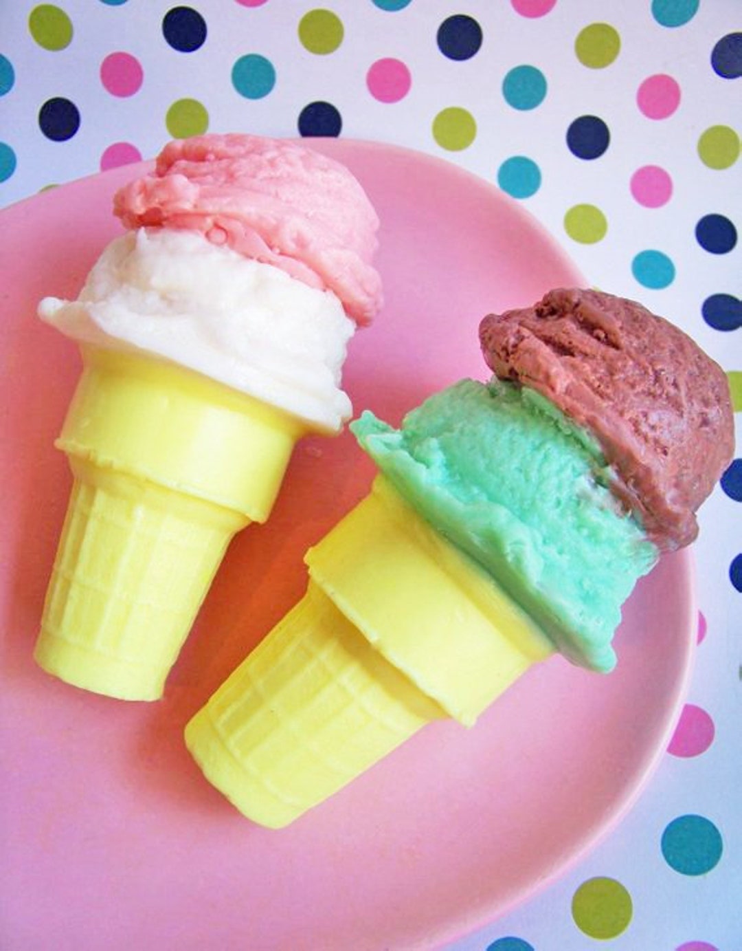 Ice Cream Soap Double Scoop - Food Soap, Dessert Soap, Soap Favors ...
