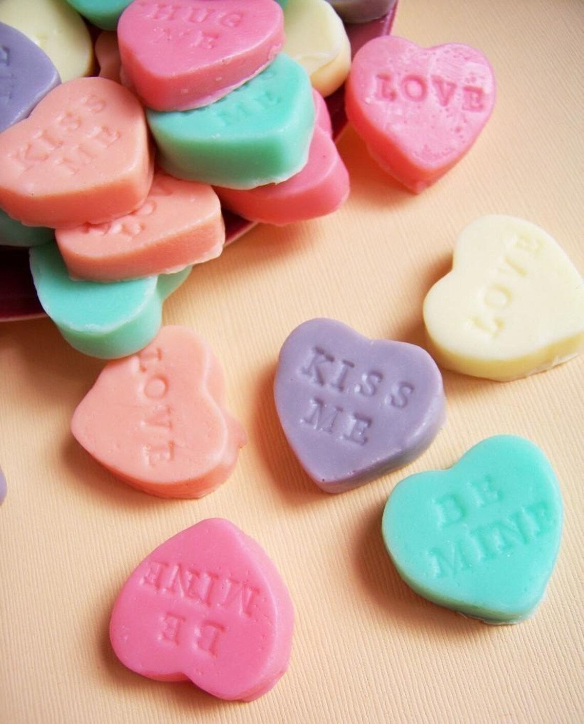 Sweet Conversation Candy Heart Soaps Valentine Heart Soaps - Etsy