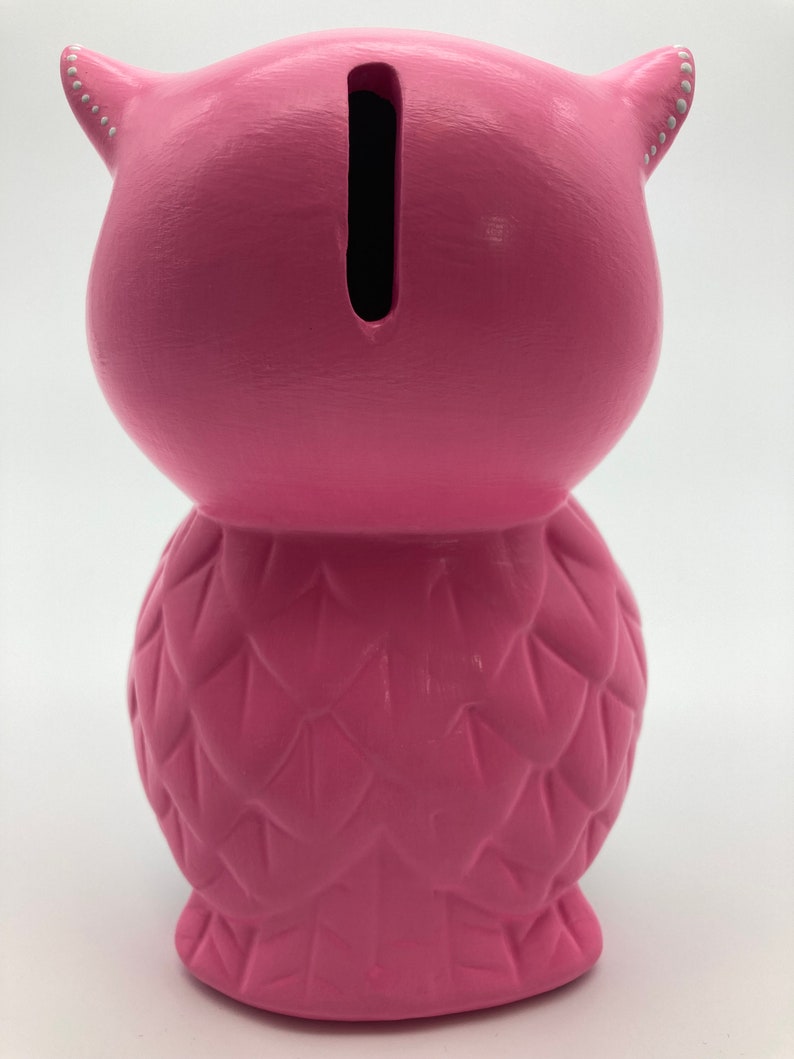Hand Painted Ceramic Owl Piggy Coin Bank / Cute Collectible/figurine - Etsy