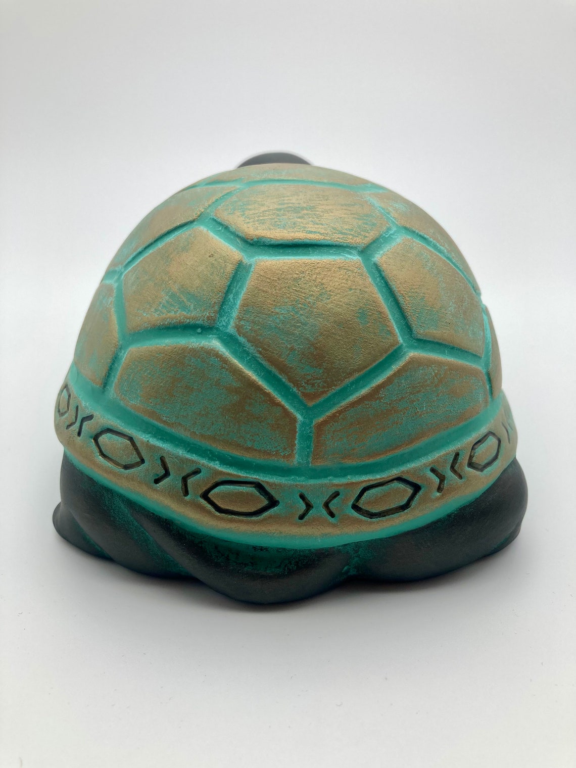 Hand Painted Ceramic Turtle/tortoise With Aged/weathered Bronze ...