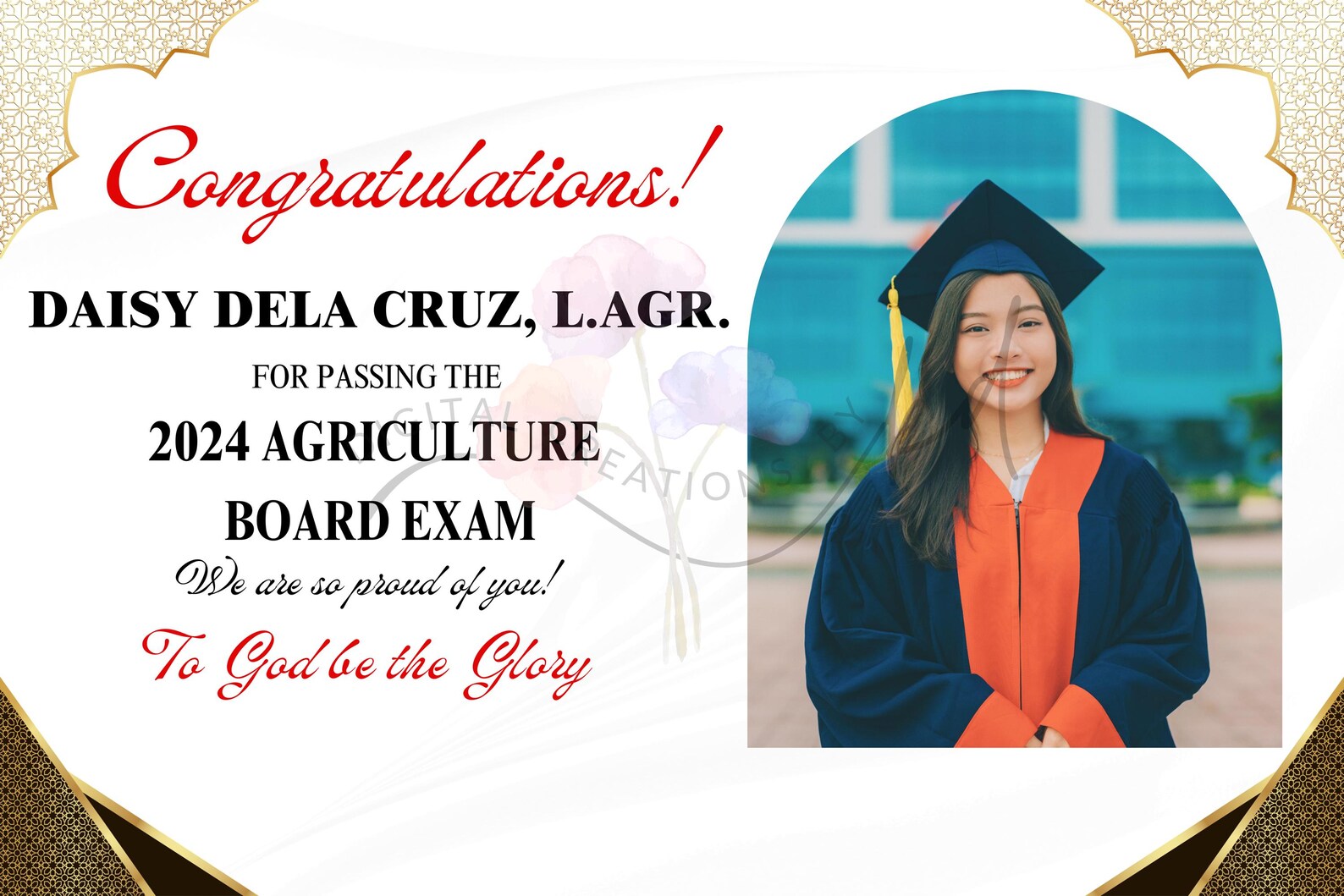 Congratulations Banner Template 6 CANVA Editable Template for ...