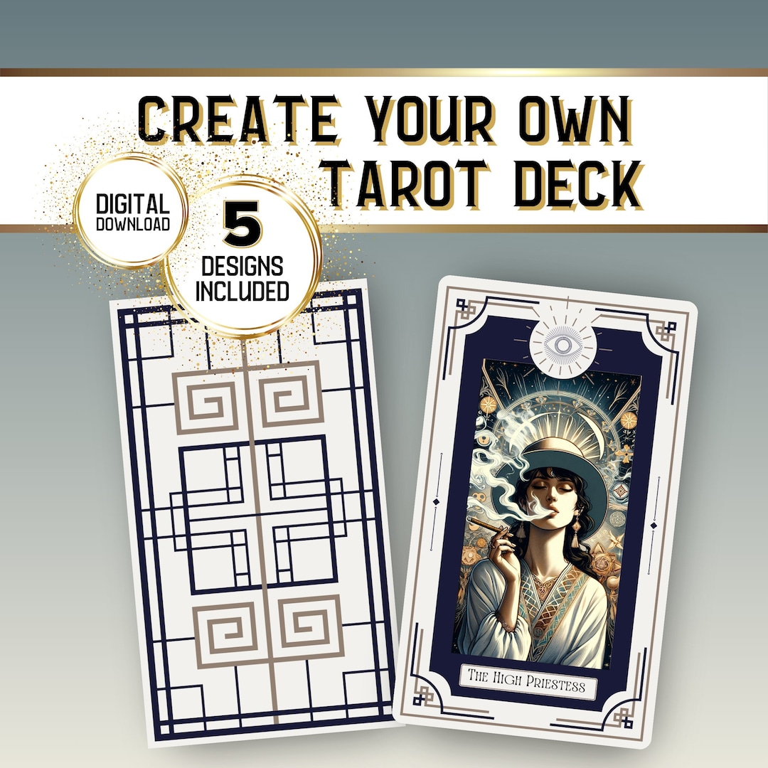 DIY Tarot Card Editable Template, Custom Tarot Card Canva Template ...